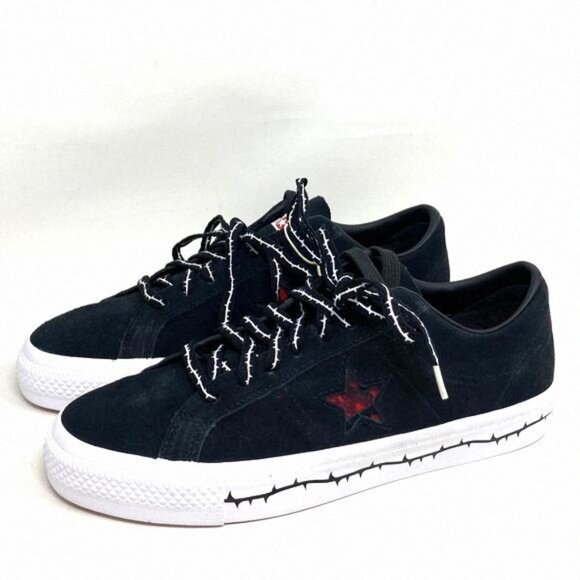 Converse | Shoes | Converse Cons One Star Pro Ox Low Top Black Red ...